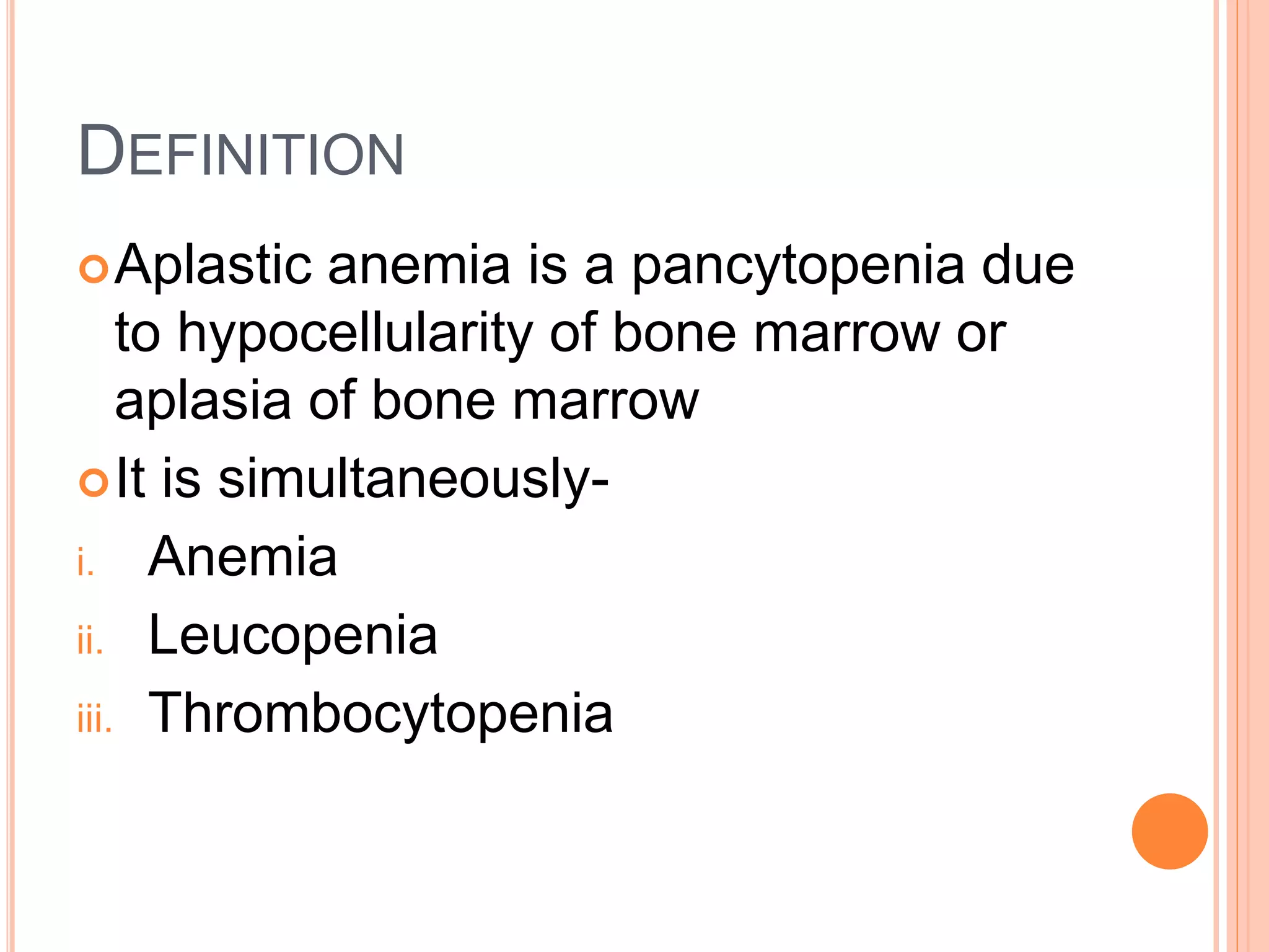 Aplastic Anemia Ppt