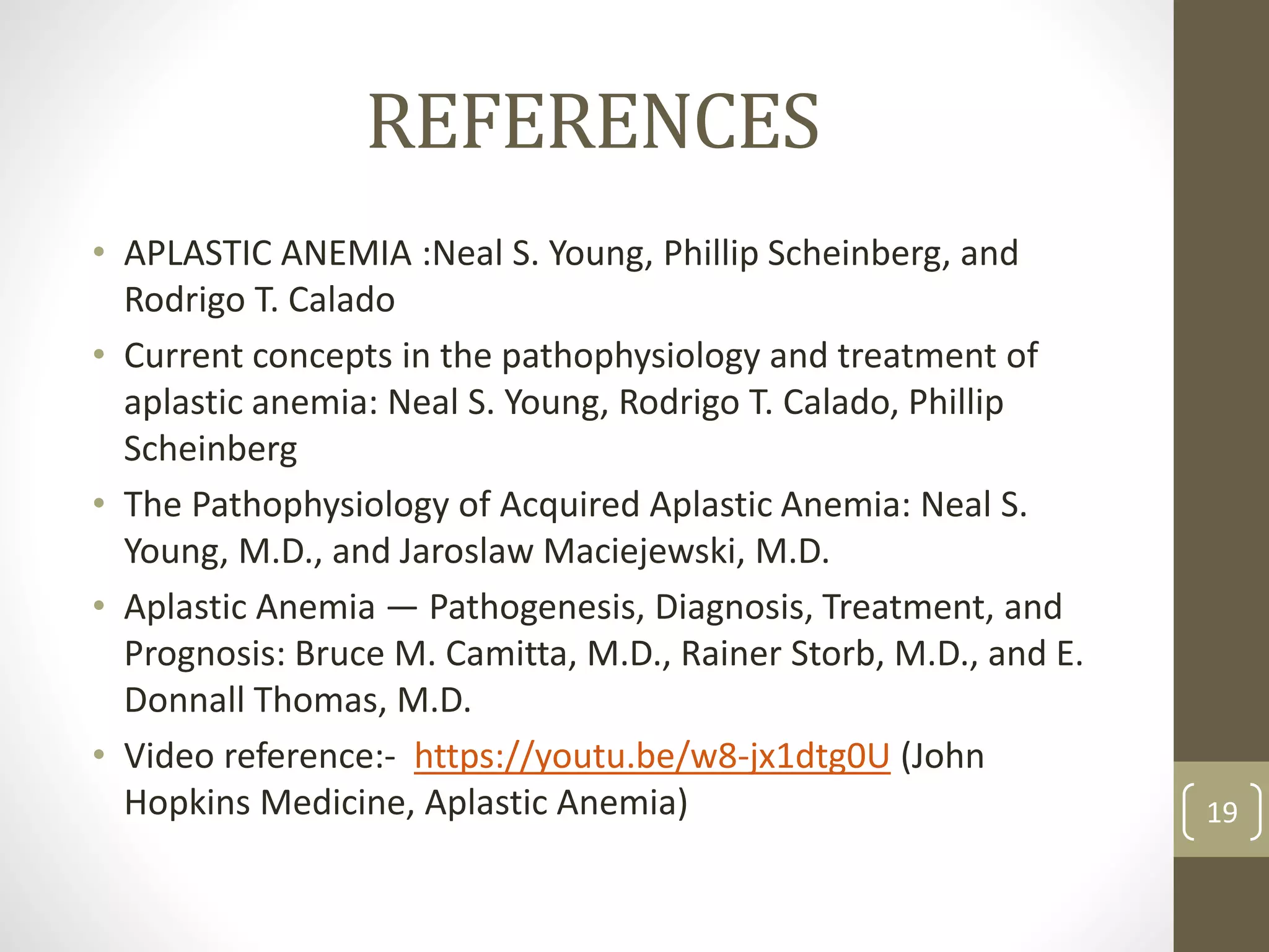 Aplastic anemia | PPTX
