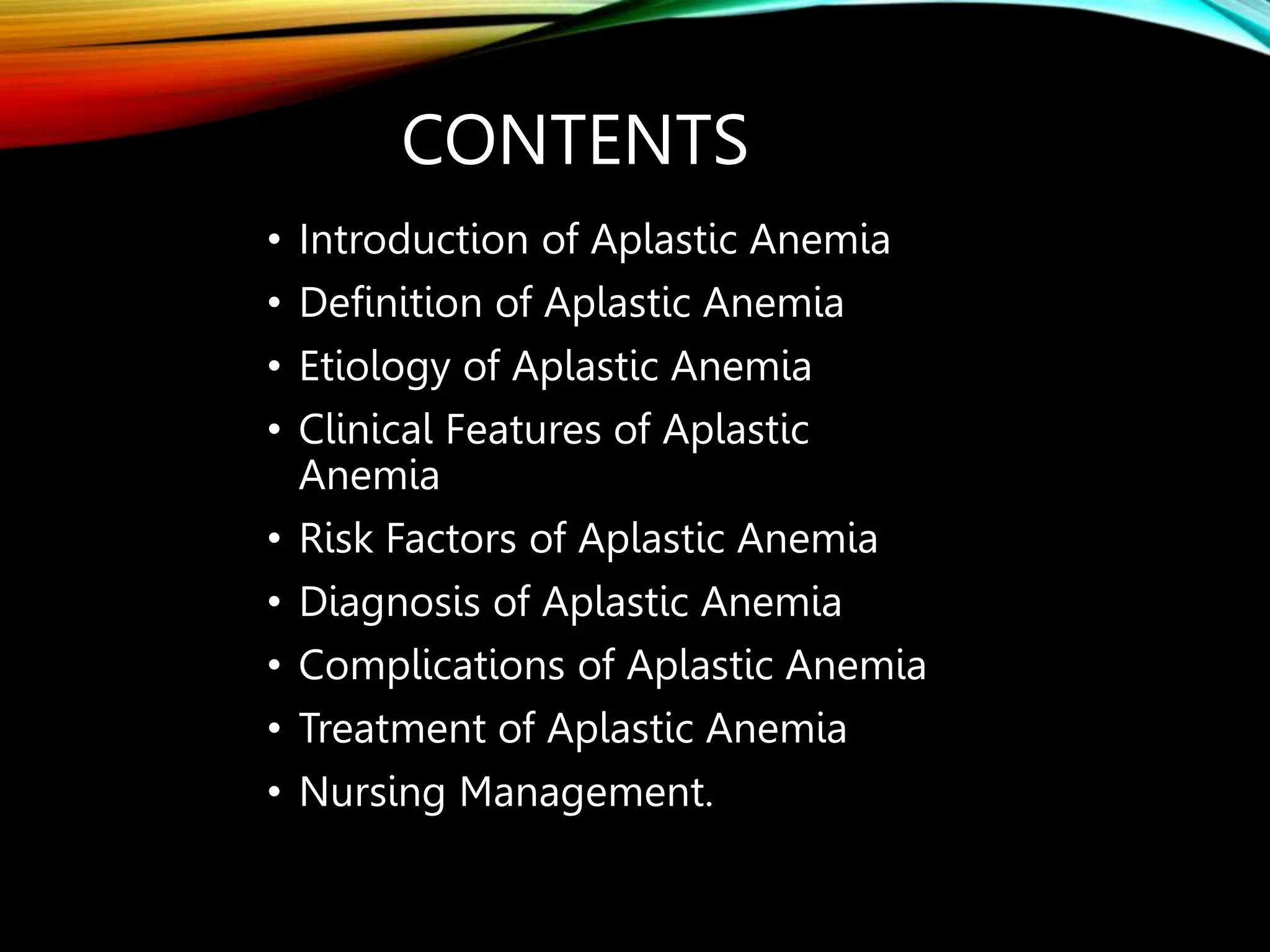Aplastic anemia SlideShare pdf ppt book AHN | PPTX