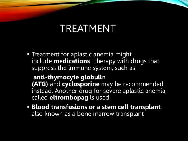 Aplastic anemia SlideShare pdf ppt book AHN | PPTX