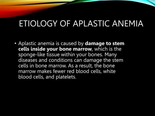 Aplastic anemia SlideShare pdf ppt book AHN | PPTX