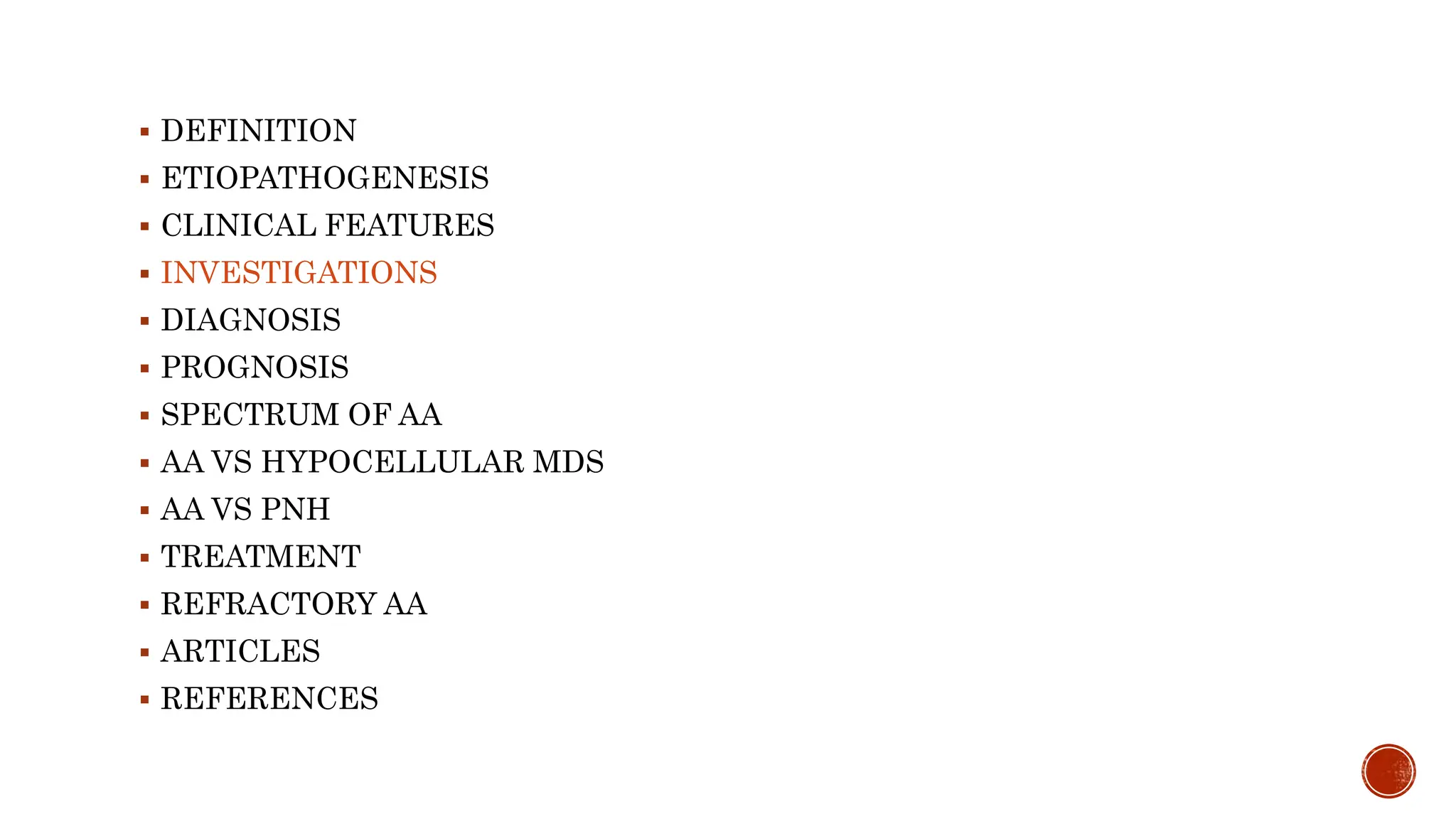 aplastic anemia power point presentation | PPTX