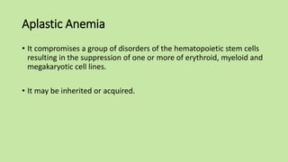 Aplastic anemia pediatrics | PPT