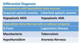 Aplastic Anemias & Bone Marrow Transplant I by Dr. Sookun Rajeev Kumar ...