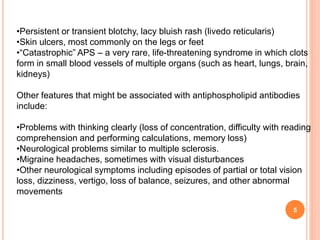 APLA SYNDROME SEMINAR PHARMACY PRESENTATION | PPTX