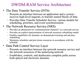 A Platform for Data Intensive Services Enabled by Next Generation Dynamic Optical Networks | PPT