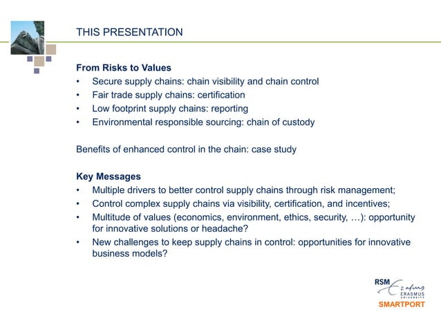 Managing Global Supply Chains: From Risks to Values | PPT
