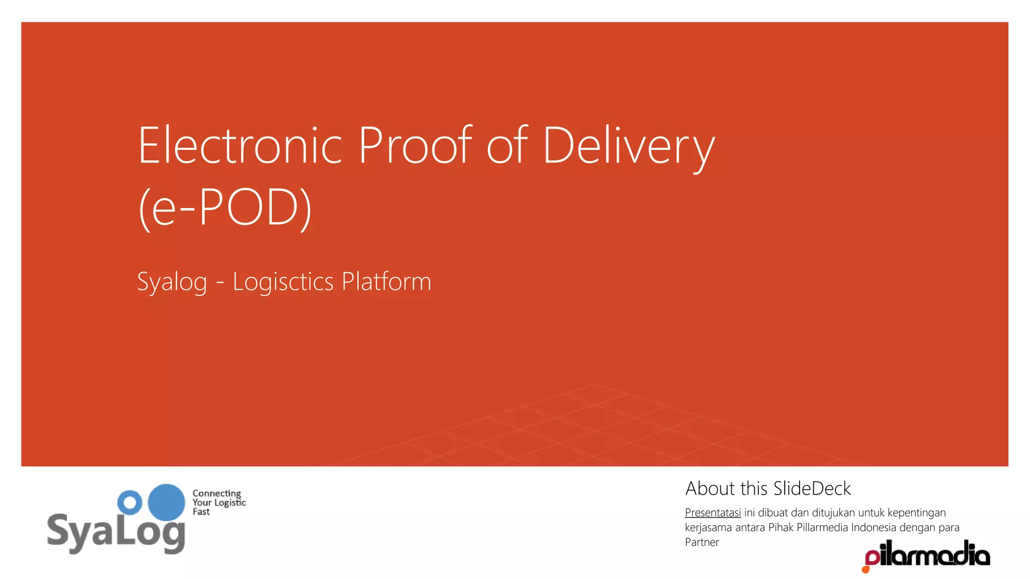 Electronic Proof of Delivery (e-POD) | PPT