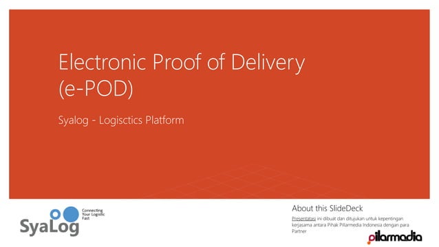 Electronic Proof of Delivery (e-POD) | PPTX