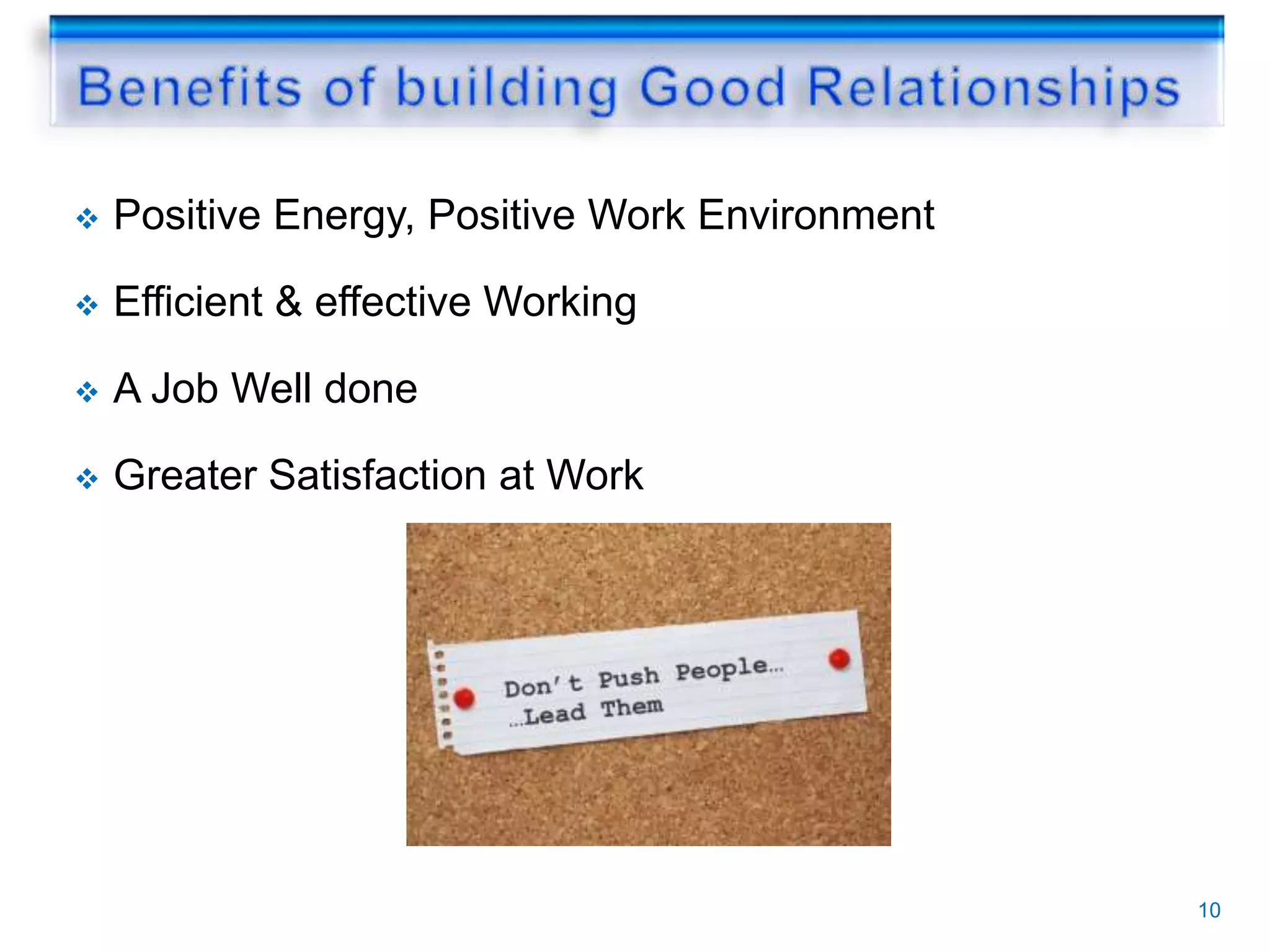 Building GOOD WORK relationships | PPTX