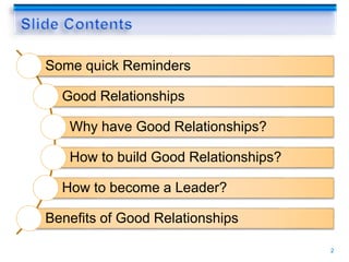 Building GOOD WORK relationships | PPTX