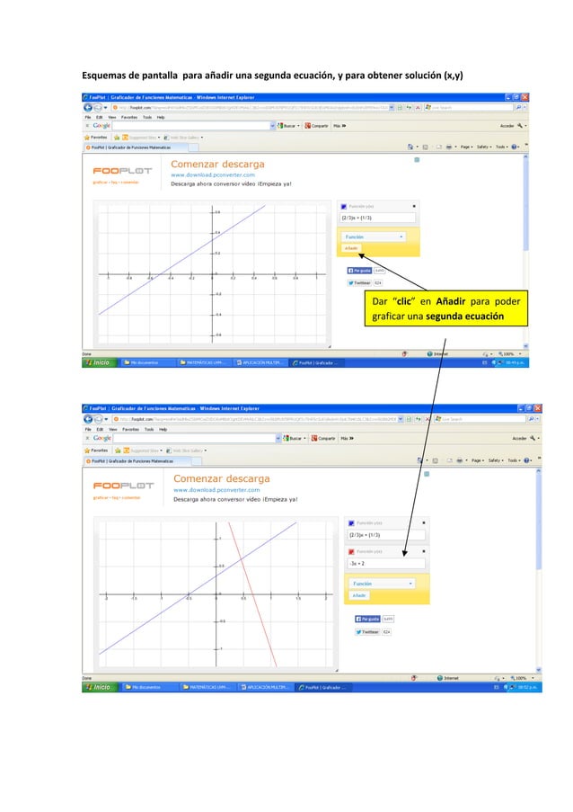 Aplicación multimedia #1 álgebra lineal. USO DE SOFTWARE PARA GRAFICAR ...