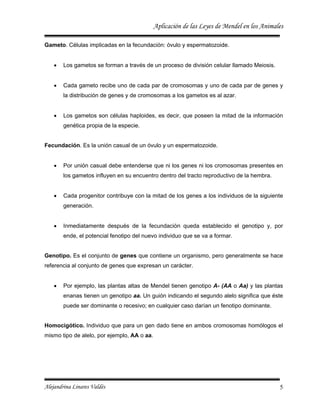 Aplicacion de las leyes de mendel en los animales | PDF