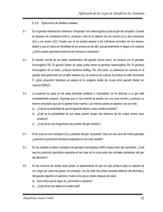 Aplicacion de las leyes de mendel en los animales | PDF