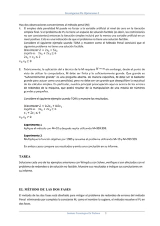 Aplicacion De Tora Para Resolver Ejercicios Del Metodo De La Gran M | DOC