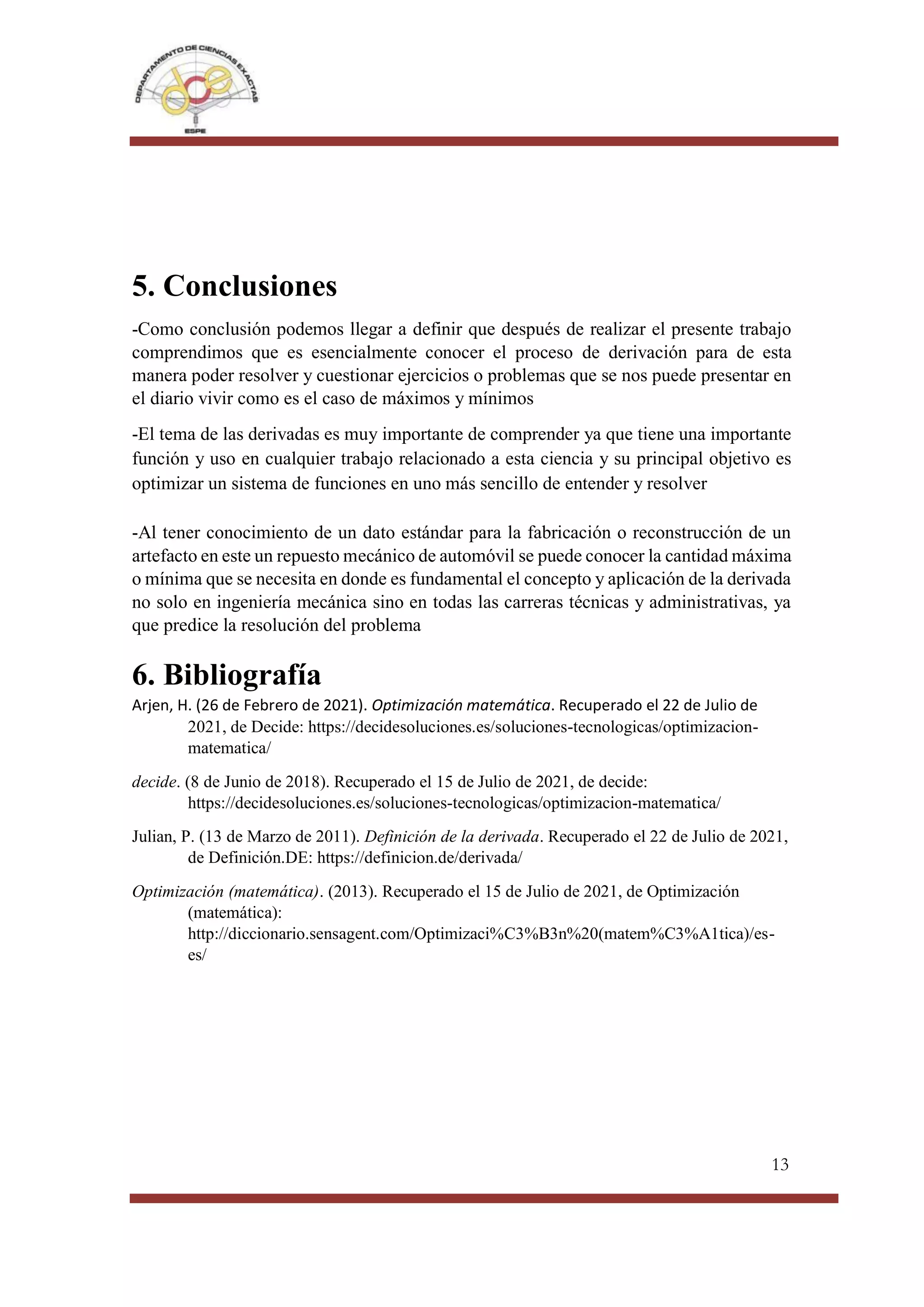 Aplicaciones de la derivada en la carrera de ingeniería mecánica | PDF