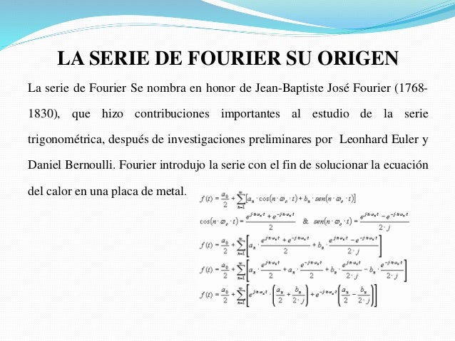 Aplicaciones de las series de fourier en el área de la ingeníeria