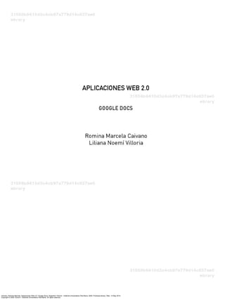 Aplicaciones web 2_0_google_docs (1) | PDF