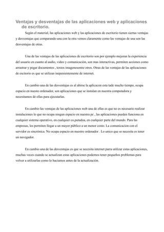 Aplicaciones web y escritorio | PDF