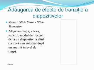 Aplicaţia power point | PPTX