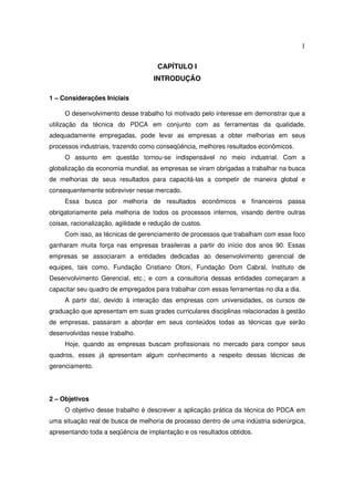 APLICAÇÃO PRÁTICA DA TÉCNICA DO PDCA E DAS FERRAMENTAS DA QUALIDADE NO ...