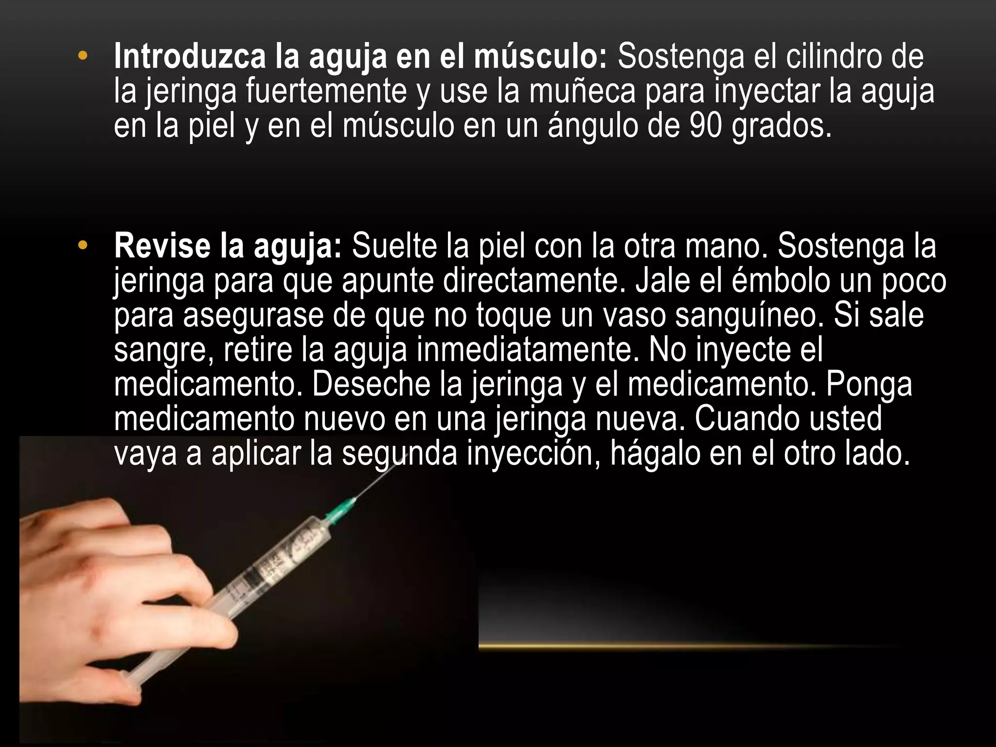 Aplicar inyeccion Intramuscular e Intravenosa | PPT