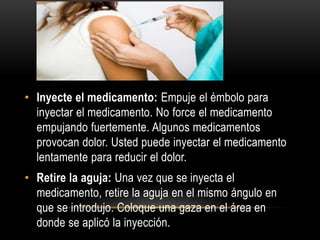 Aplicar inyeccion Intramuscular e Intravenosa | PPTX