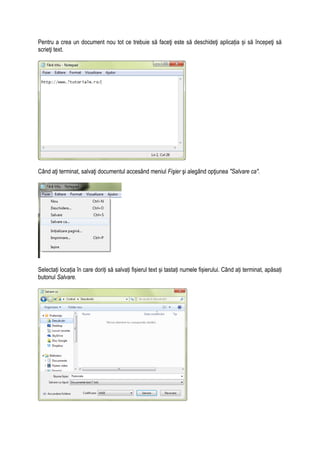 Aplicatia Notepad | PDF