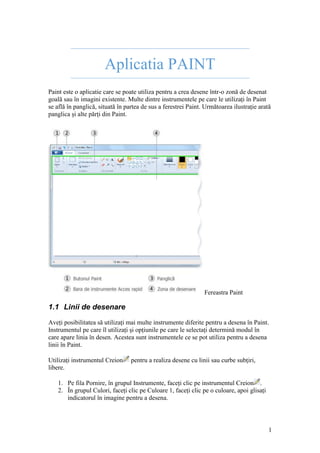 Aplicatia Paint | PDF