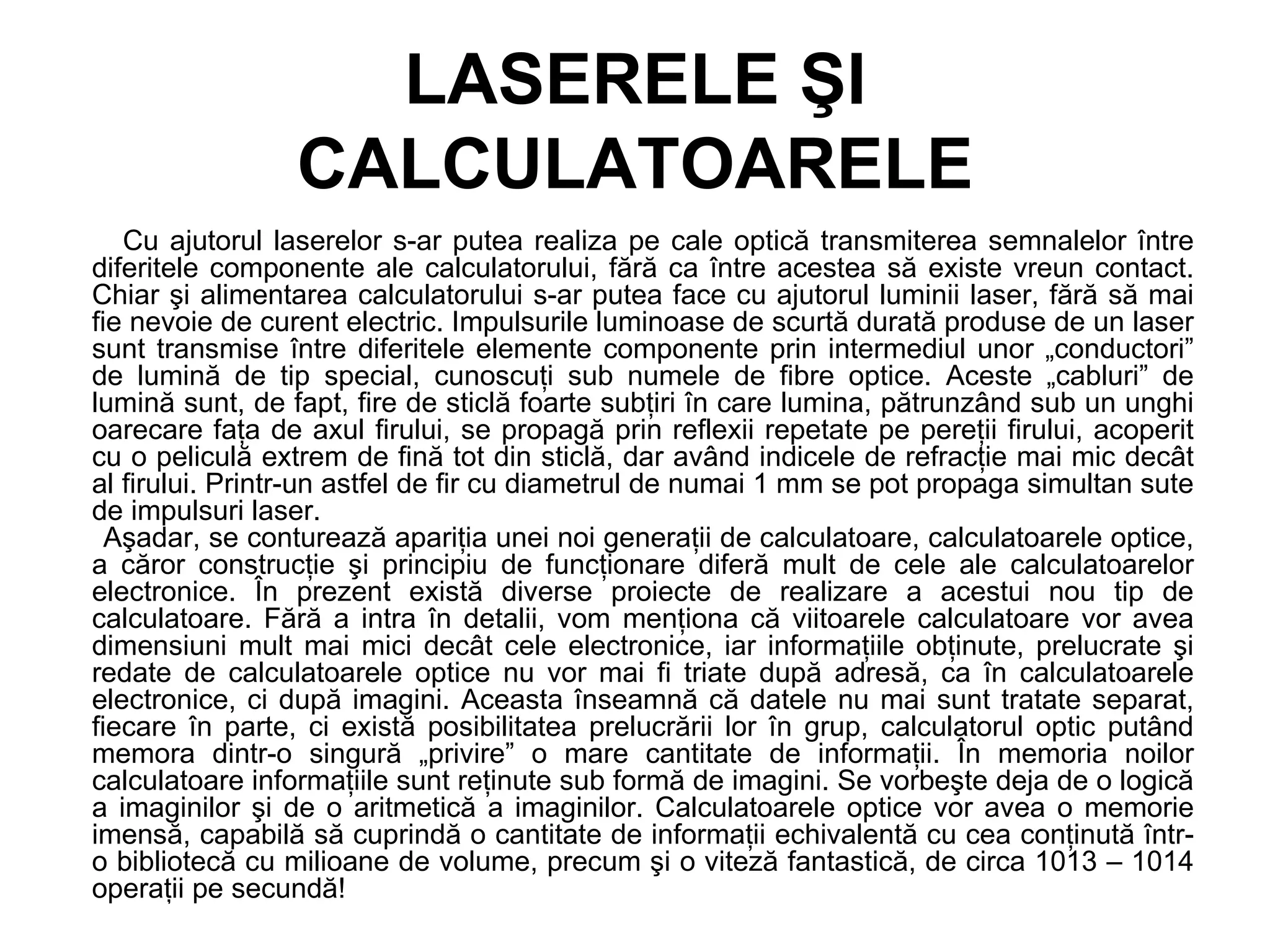 Aplicatii Ale Laserelor | PPT