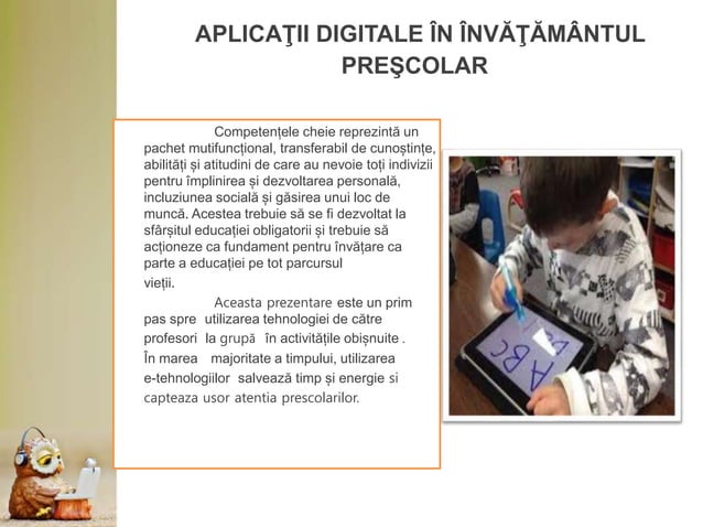 Aplicatii digitale in invatamantul prescolar. | PPTX