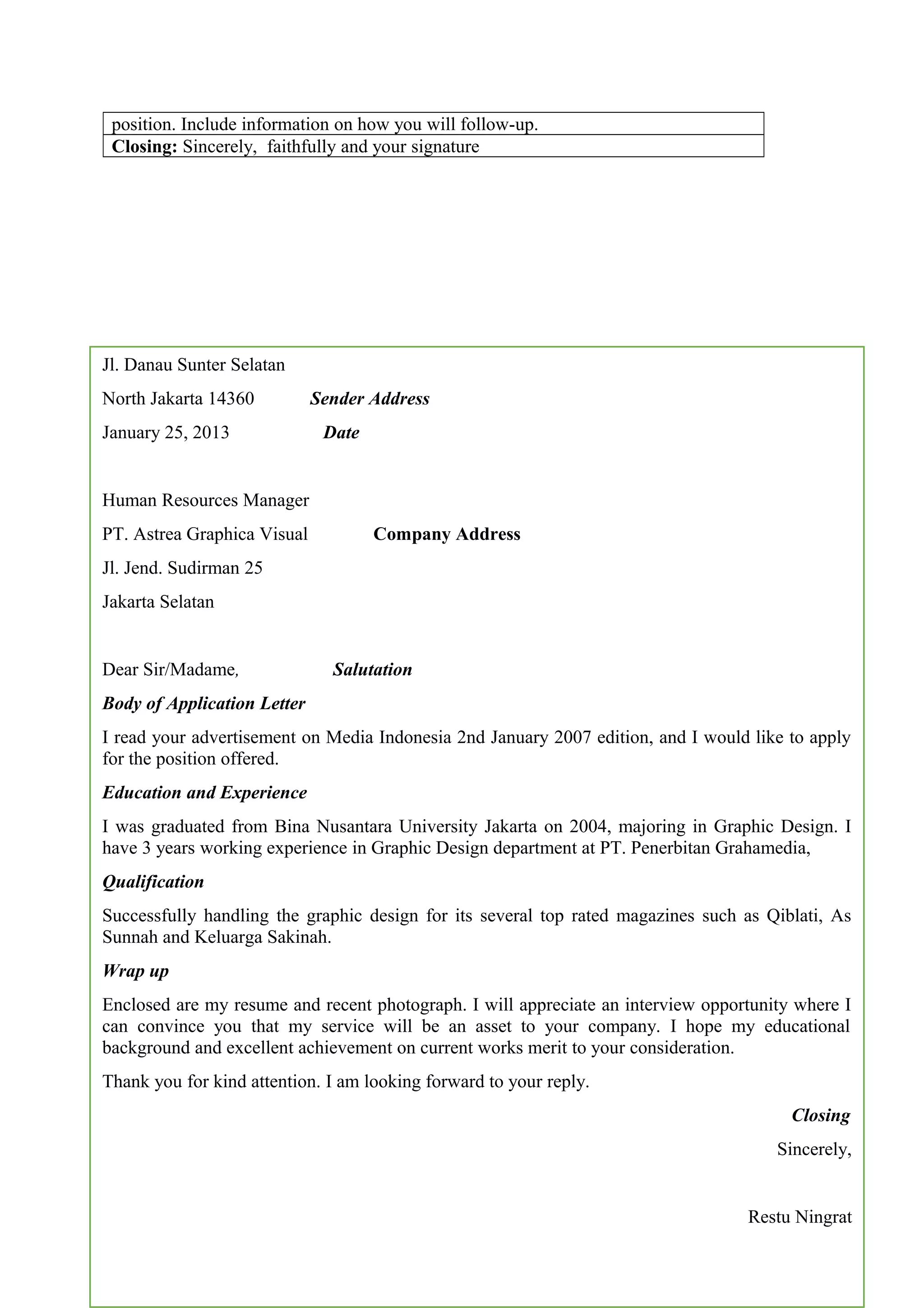 Aplication letter | DOC