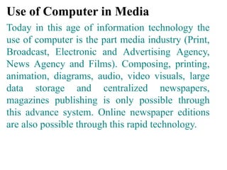 Aplication of comp | PPT