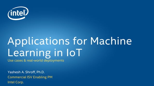 Aplications for machine learning in IoT | PDF | Cloud Computing | Internet