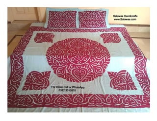Best Aplic Work Bed Sheets Designs Collection | PPT