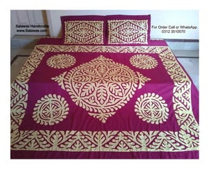 Best Aplic Work Bed Sheets Designs Collection | PPT