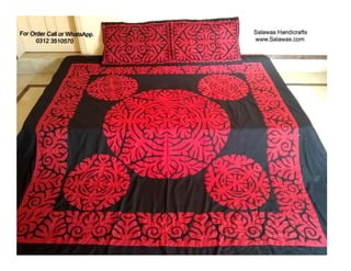 Best Aplic Work Bed Sheets Designs Collection | PPT