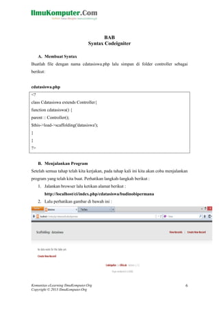 Aplikasi crud-menggunakan-framework-codeigniter-dengan-teknik ...