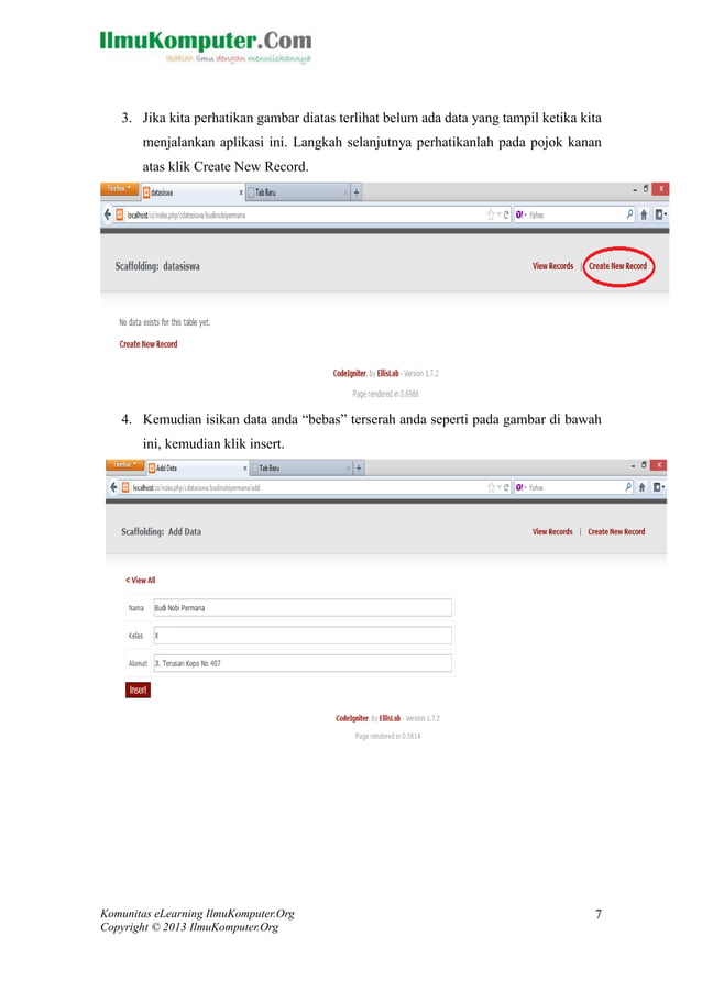 Aplikasi crud-menggunakan-framework-codeigniter-dengan-teknik-scaffolding | PDF