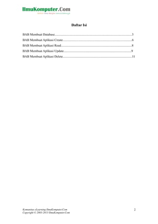 Aplikasi Crud Sederhana Dengan Php Dan My Sql Pdf