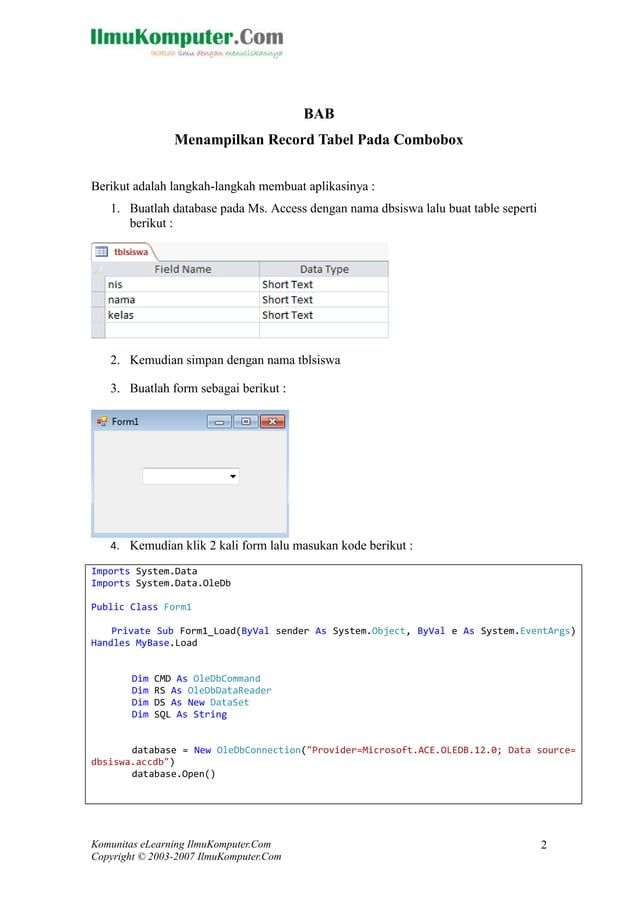 Aplikasi menampilkan-record-tabel-ke-dalam-combobox | PDF