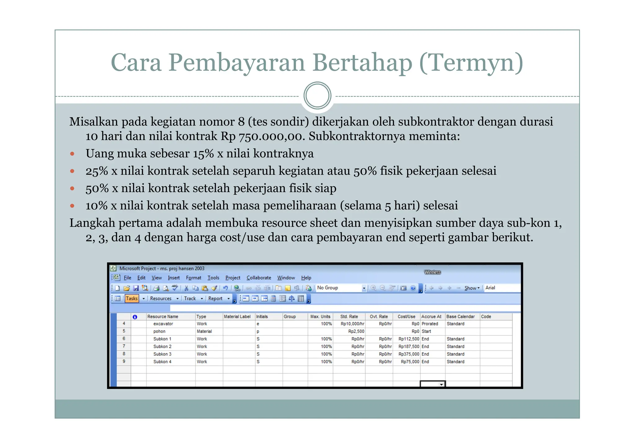 Aplikasi ms project................................... | PPT