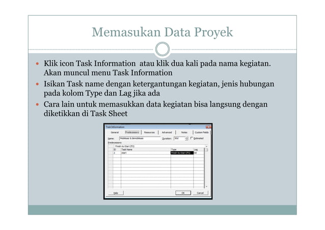Aplikasi ms project................................... | PPT