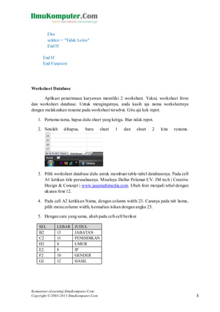 Aplikasi seleksi-karyawan-menggunakan-excel | PDF