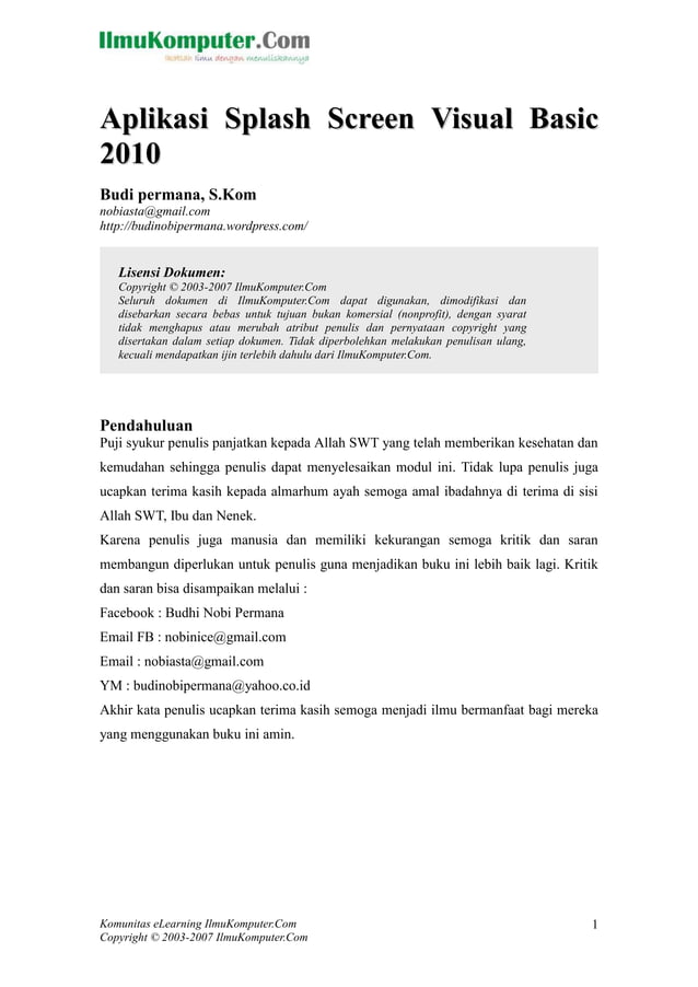 Aplikasi splash-screen-visual-basic-2010 | PDF