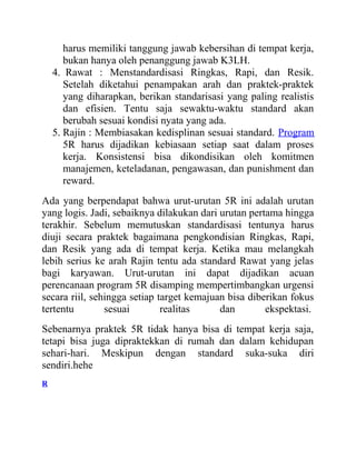 Aplikasi 5R dan tahap-tahapnya | DOC