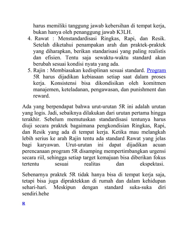 Aplikasi 5R dan tahap-tahapnya | DOC