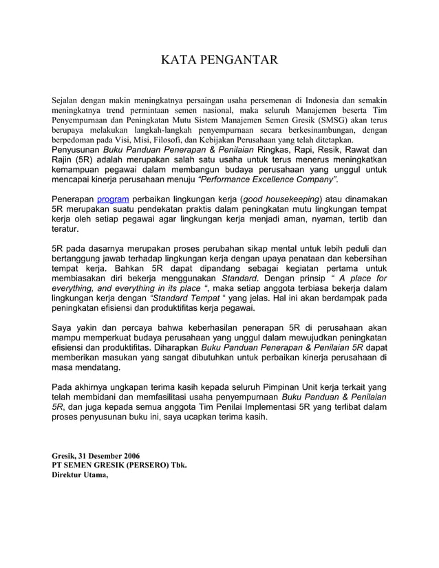 Aplikasi 5R dan tahap-tahapnya | DOC