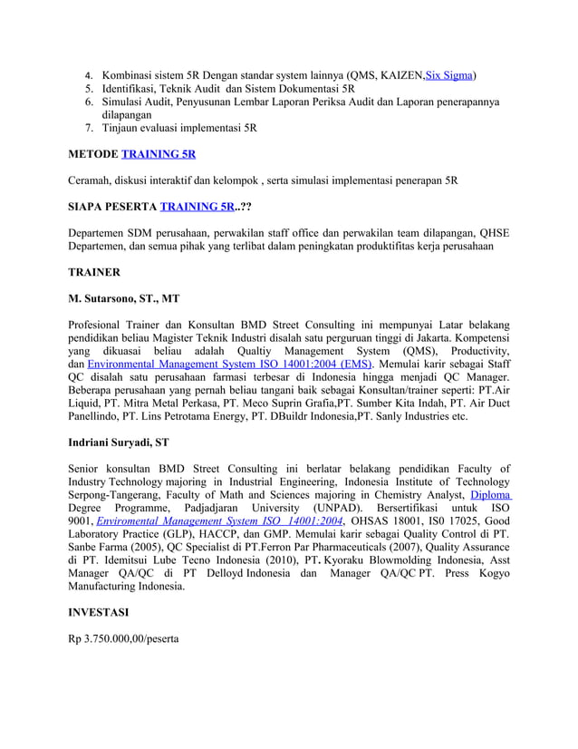 Aplikasi 5R dan tahap-tahapnya | DOC