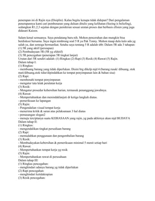 Aplikasi 5R dan tahap-tahapnya | DOC